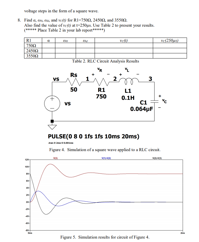 Step Response of a First-Order RC Circuit 1. Consider | Chegg.com