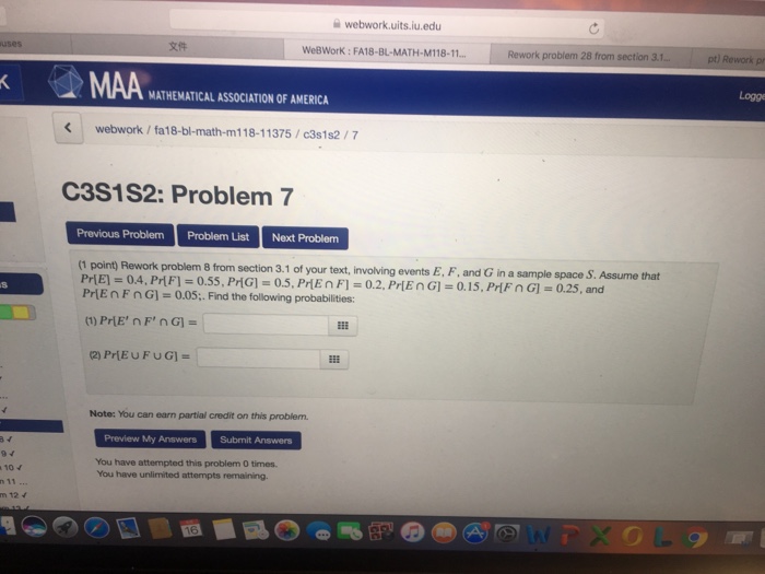 Solved webwork.uits.iu.edu WeBWork: FA18-BL-MATH-M118-11 | Chegg.com