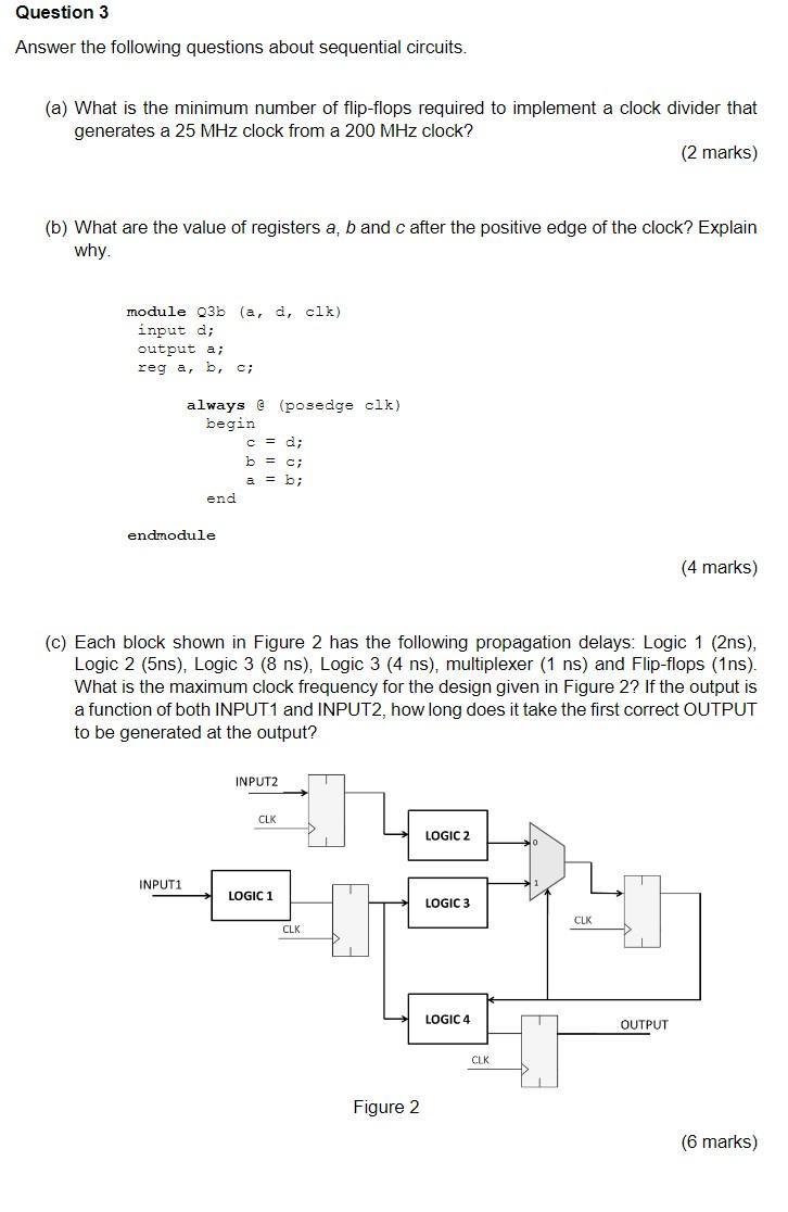Solved Question 3 Answer the following questions about | Chegg.com