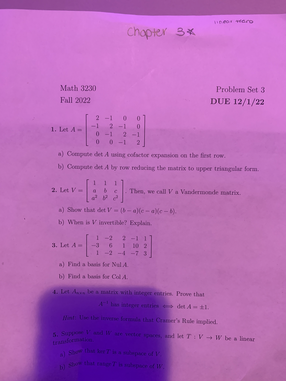 Solved Math 3230 Problem Set 3 Fall 2022 Due 12 1 22 1 Let