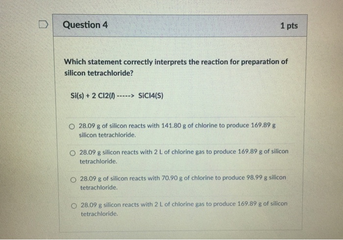 Solved DI Question 4 1 pts Which statement correctly | Chegg.com