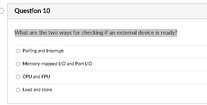 Solved Question 10 What are the two ways for checking if an | Chegg.com