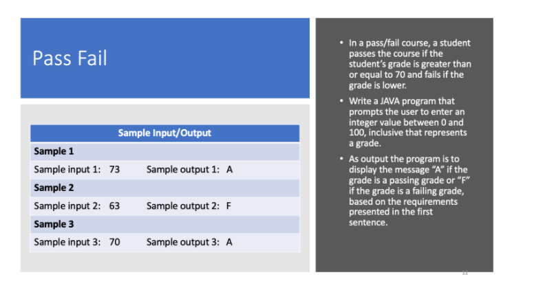 Solved Pass Fail Sample Input/Output Sample 1 Sample input | Chegg.com