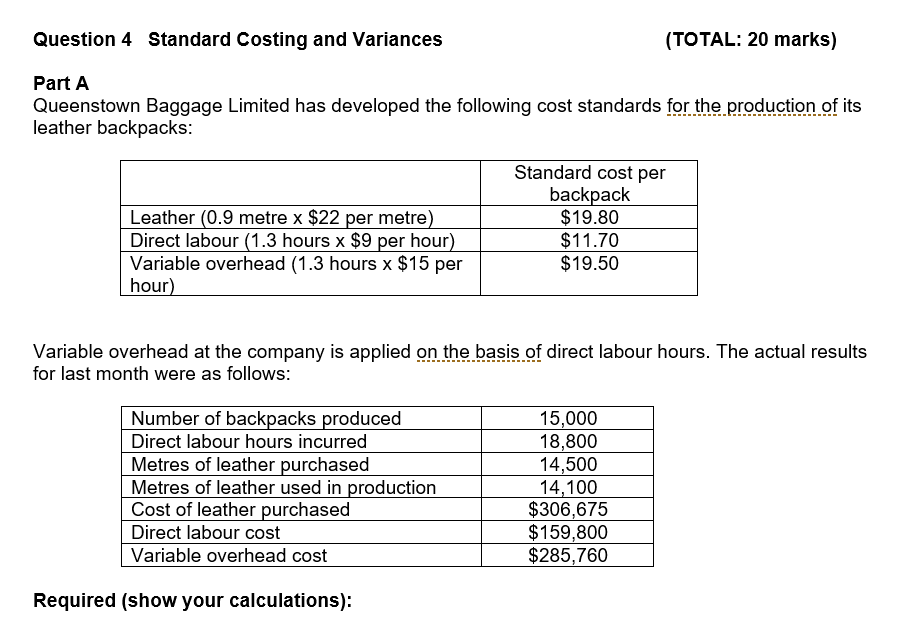 Solved i. Calculate the materials price variance, materials | Chegg.com