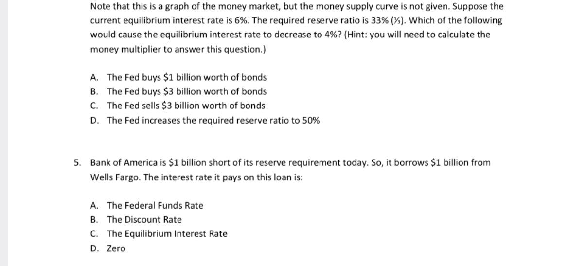 Solved 1. The Federal Reserve will increase the money supply | Chegg.com