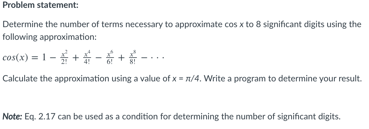 Solved Problem Statement Determine The Number Of Terms