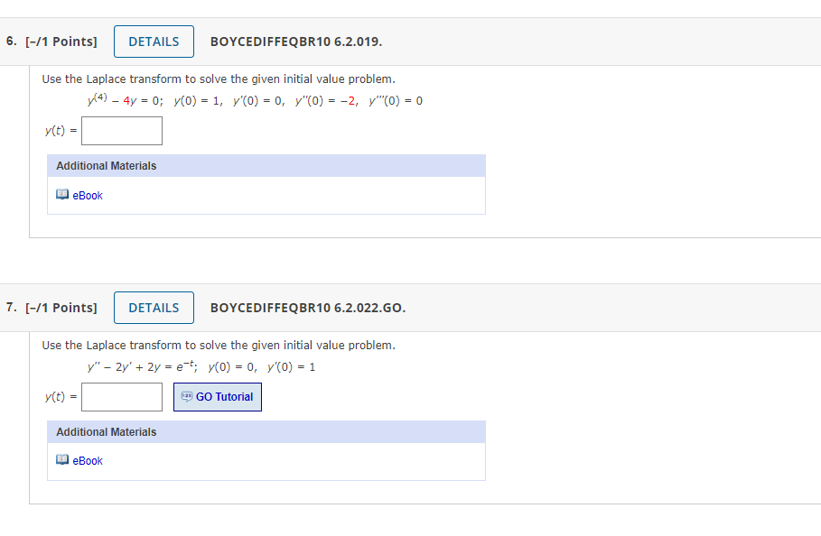 Solved 6. (-/1 Points] DETAILS BOYCEDIFFEQBR10 6.2.019. Use | Chegg.com