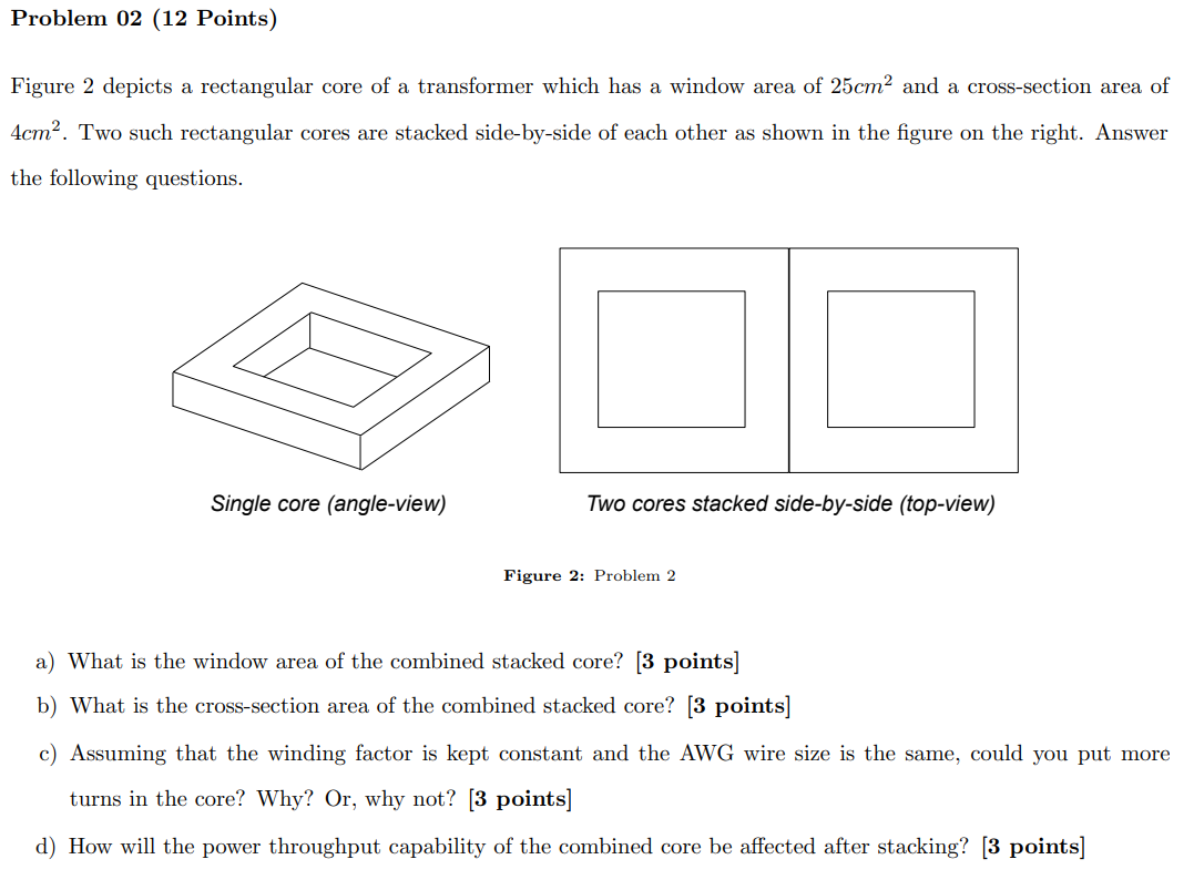 Solved Problem 02 (12 Points) Figure 2 depicts a rectangular | Chegg.com