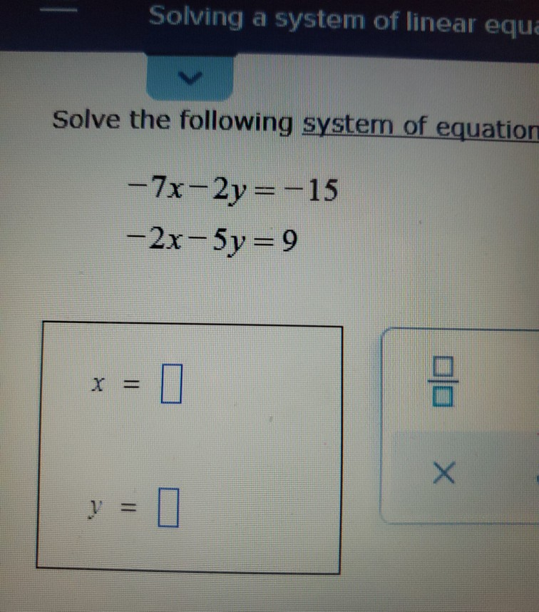 Solved Solving a system of linear equa Solve the following | Chegg.com