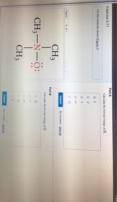 Solved Part A Exercise 9.71 Calculate the formal charge of N | Chegg.com