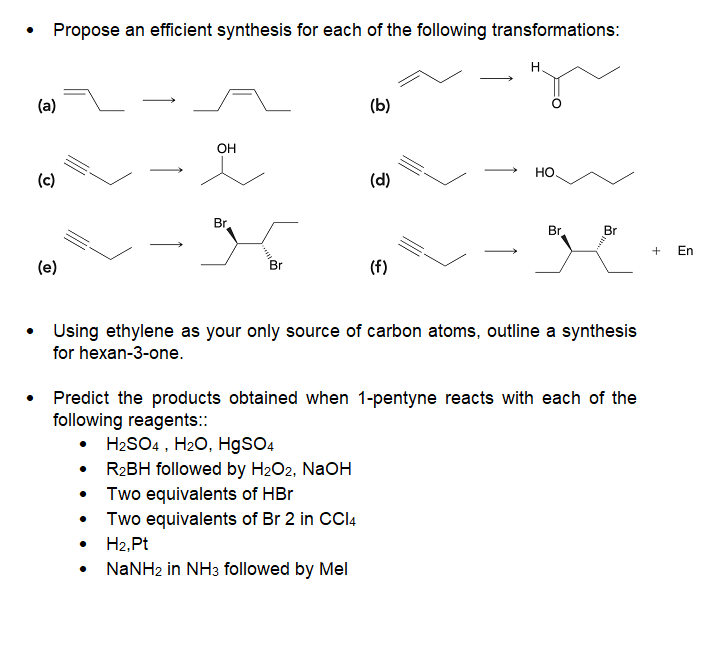 Solved - Propose an efficient synthesis for each of the | Chegg.com