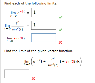 Solved Find each of the following limits. | Chegg.com