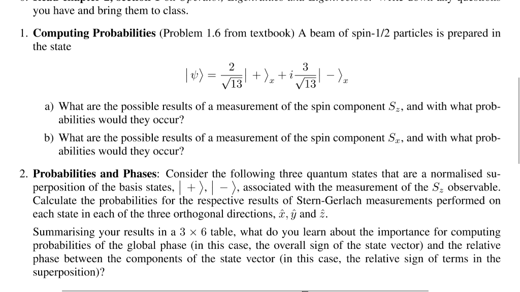 Solved you have and bring them to class. 1. Computing | Chegg.com