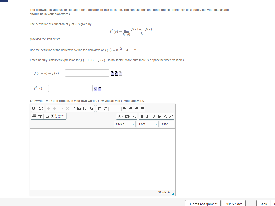 Solved The following is Mobius' explanation for a solution | Chegg.com