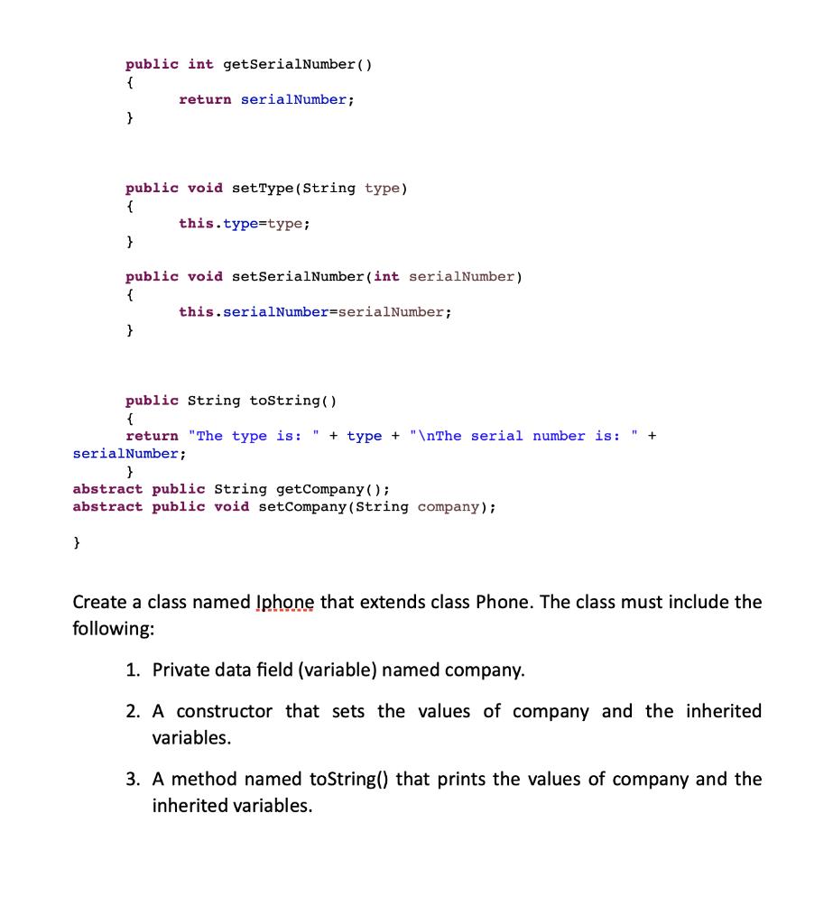 Solved Q1: Implement the following UML diagram: Electronic | Chegg.com