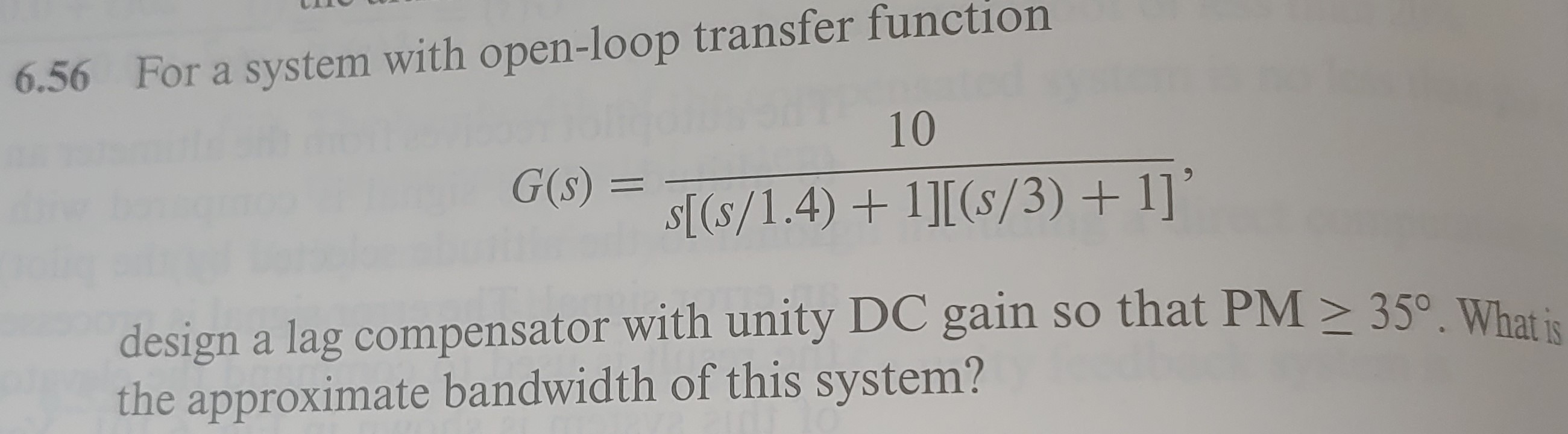 Solved 6.56 For a system with open-loop transfer function | Chegg.com