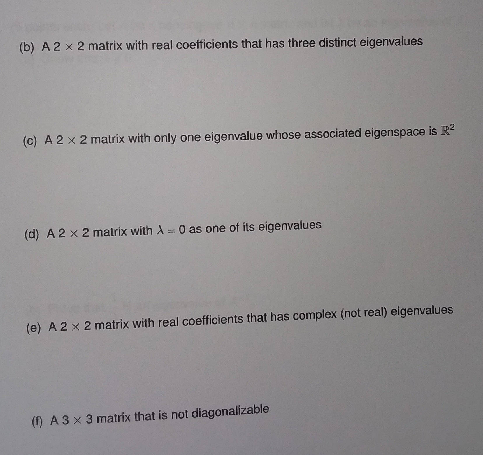 Solved Give an example or explain why it is impossible to | Chegg.com