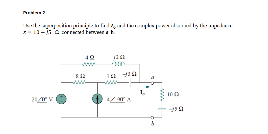 Solved Use the superposition principle to find I0 and the | Chegg.com