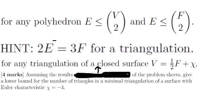 for any polyhedron E