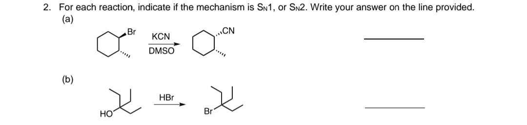Solved DMSO KCN (b) HBr | Chegg.com