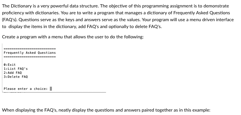 Solved The Dictionary is a very powerful data structure. The | Chegg.com