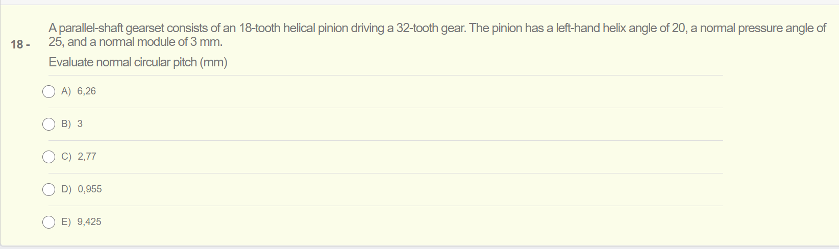 Solved 18 - A parallel-shaft gearset consists of an 18-tooth | Chegg.com