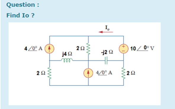 Question :Find Io?show all calculation details | Chegg.com