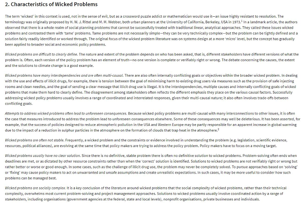 Solved Is obesity a wicked problem? Why or why not? In | Chegg.com