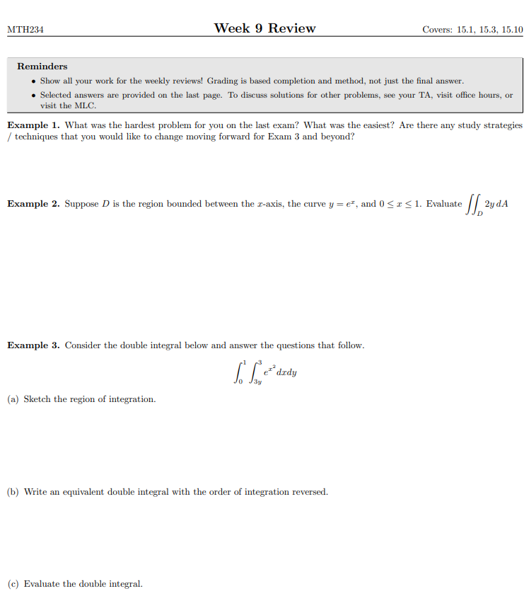 Solved Reminders - Show all your work for the weekly | Chegg.com