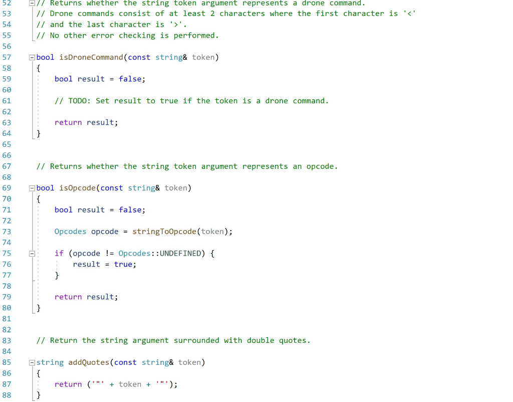1 2 3 #include "Tokens.h" #include "Opcodes.h" | Chegg.com