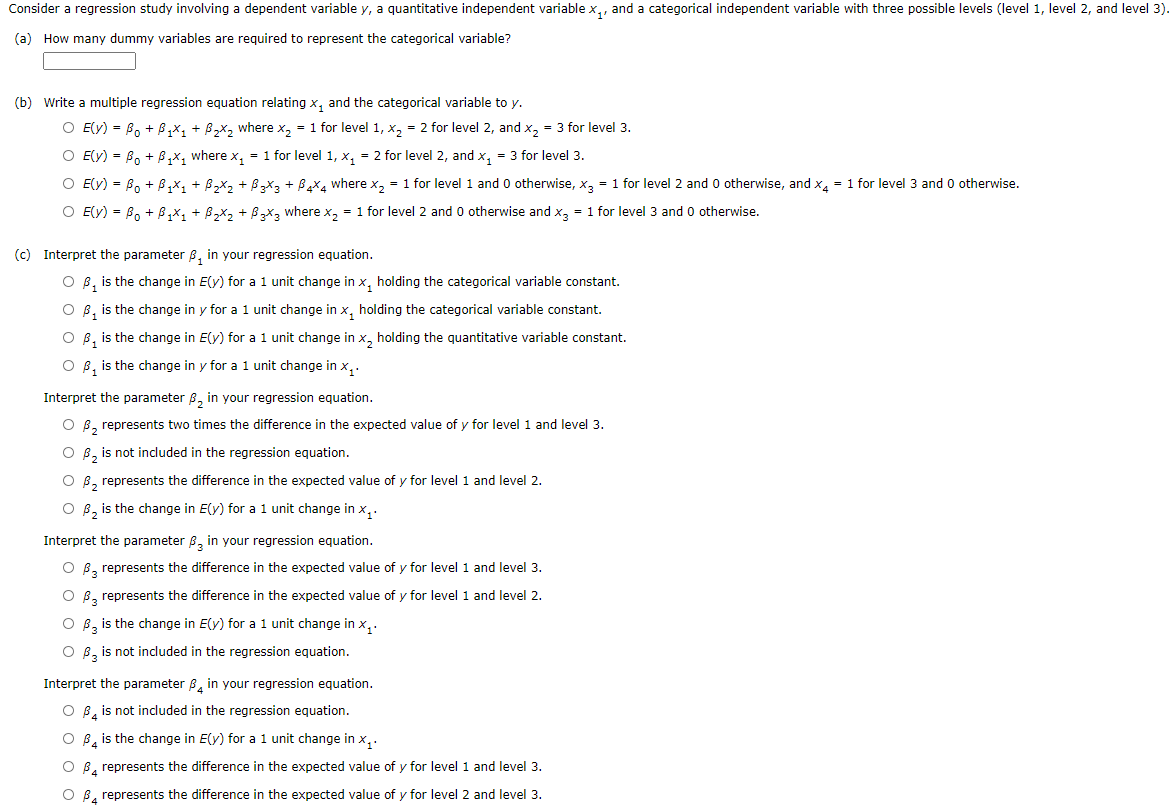 Solved Consider a regression study involving a dependent | Chegg.com