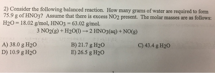 Solved Consider the following balanced reaction. How many | Chegg.com