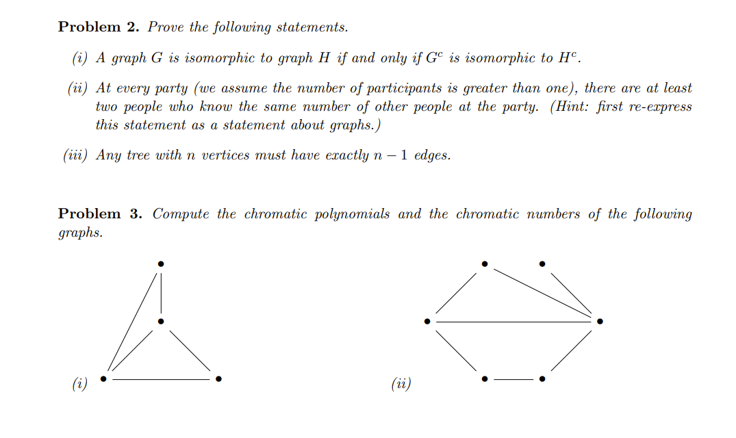 Problem 2. Prove the following statements. (i) A | Chegg.com
