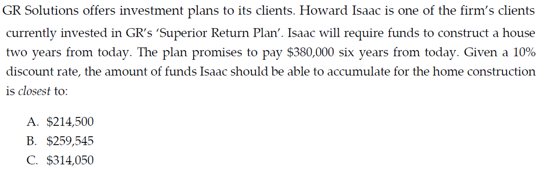Solved GR Solutions offers investment plans to its clients. | Chegg.com