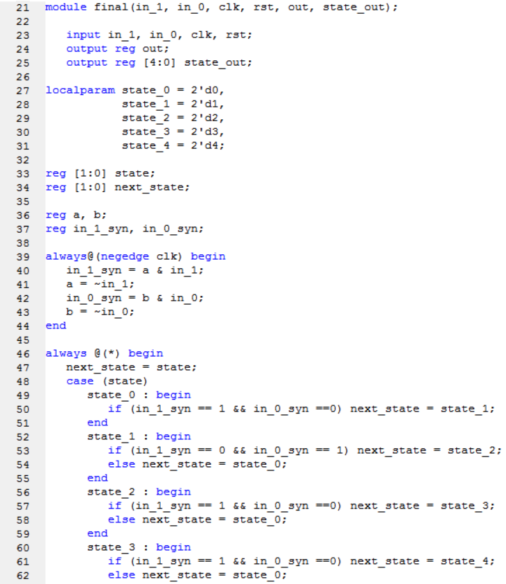 [verilog question] I am getting a warning "line 64: | Chegg.com