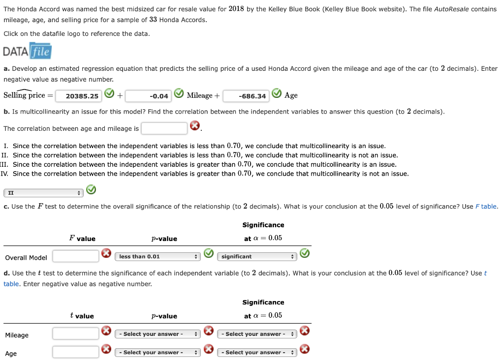 Solved The Honda Accord was named the best midsized car for | Chegg.com