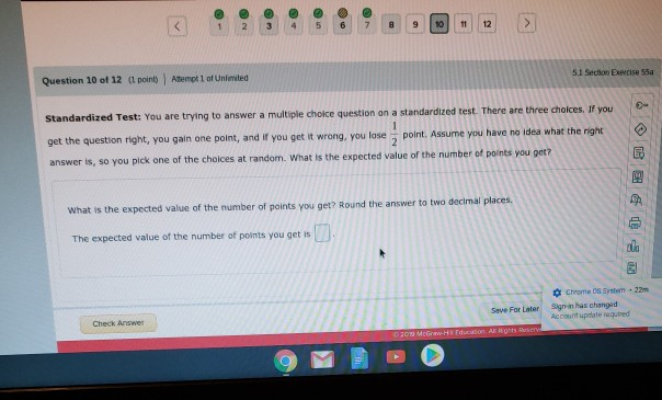 Solved Question 10 of 12 pointAtempt 1 of Unlimited 51 | Chegg.com