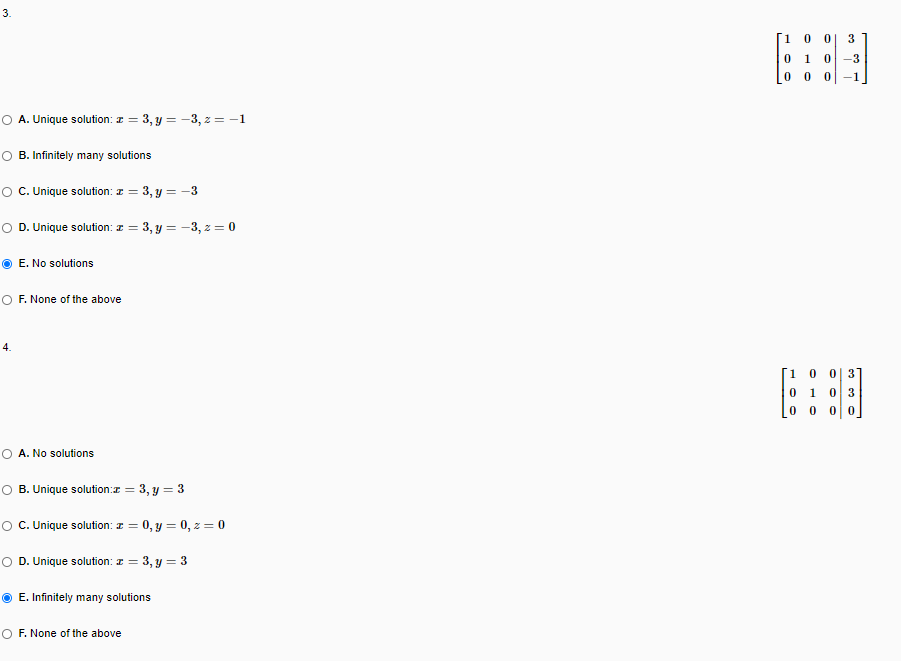 Solved The reduced row echelon form of a system of linear | Chegg.com