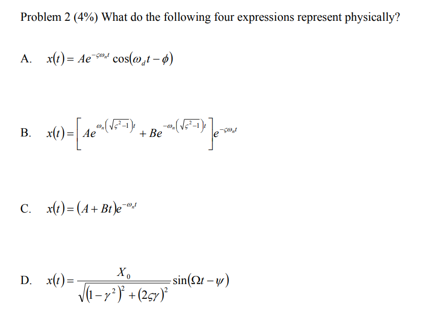 Solved Problem 2 (4%) What do the following four expressions | Chegg.com