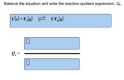 Solved Balance the equation and write the reaction-quotient | Chegg.com