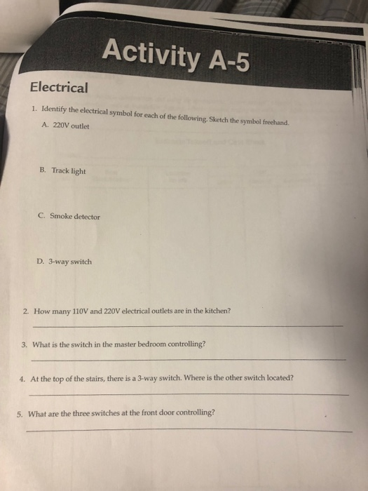 Activity A-5 Electrical 1. Identify the electrical | Chegg.com