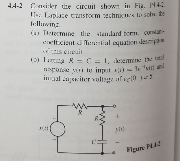 Solved 4.4-2 Consider the circuit shown in Fig. P4.4-2 Use | Chegg.com