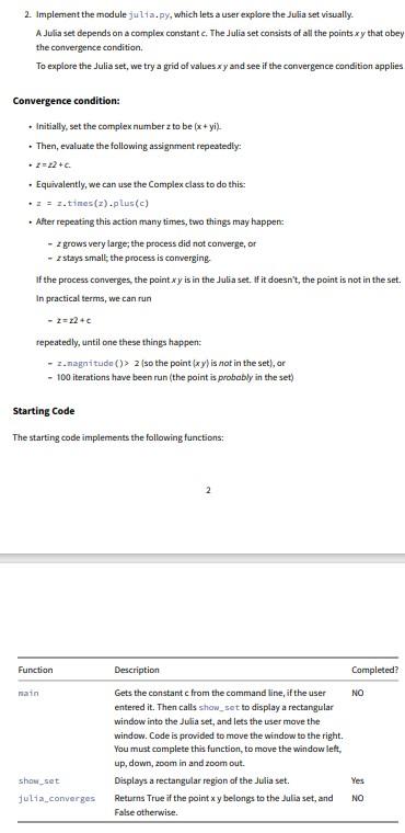 In Python, following starter code: starter | Chegg.com