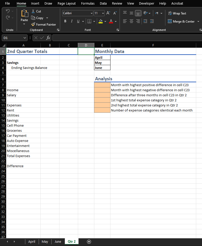 Solved Exp19_Excel_Ch09_ML1_Expenses Project | Chegg.com