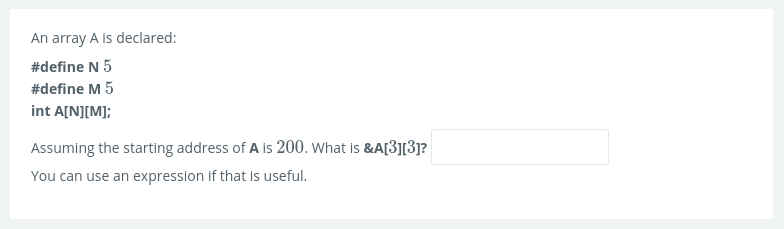 Solved An array A is declared: #define N 5 #define M5 int | Chegg.com