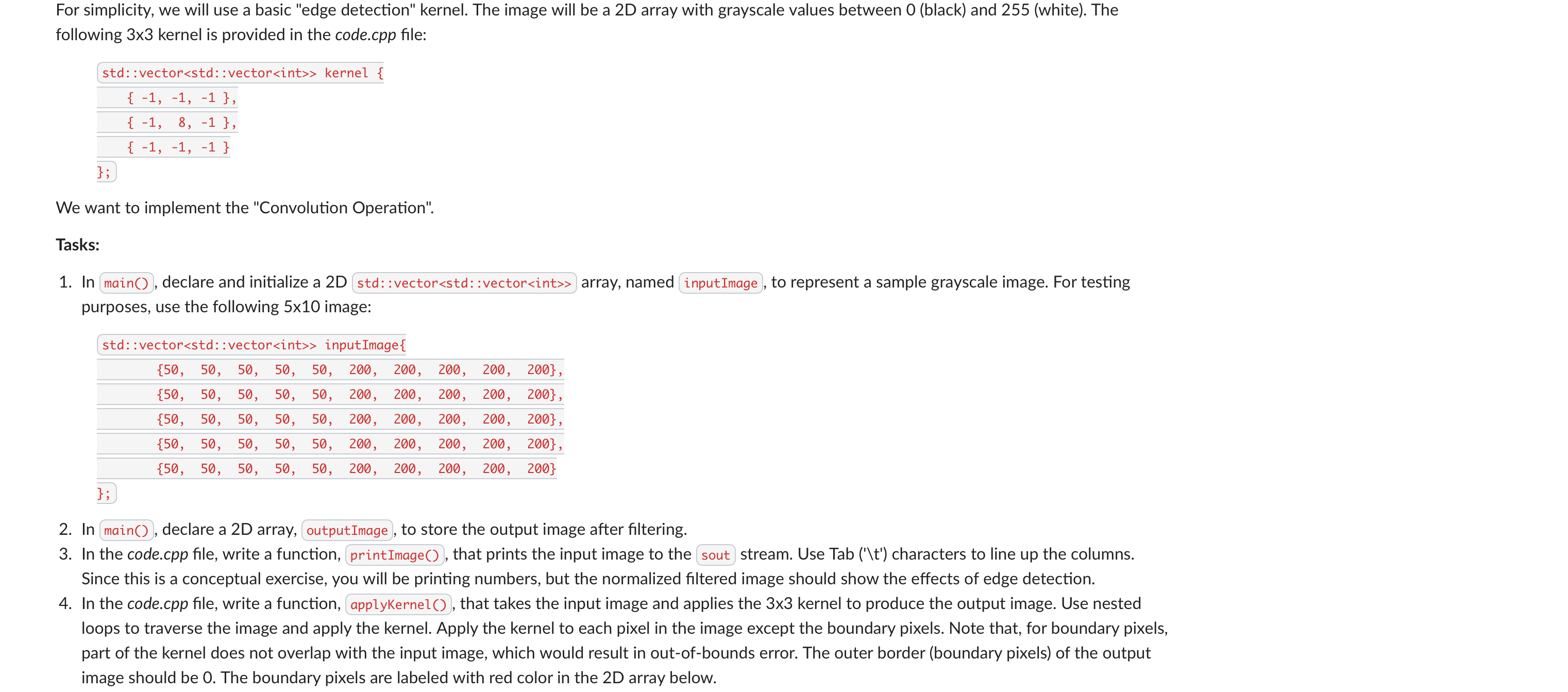 Solved We want to implement the "Convolution Operation". | Chegg.com
