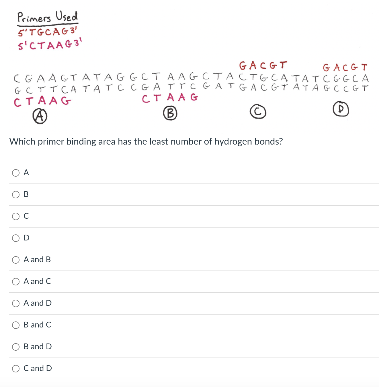 Solved ( Primers Used )/( S ^(()') TGCAG | Chegg.com