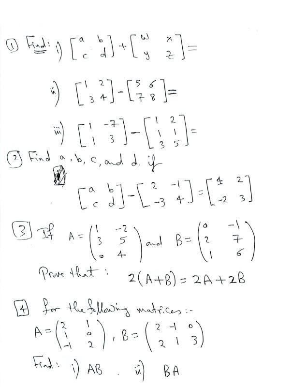 Solved b Ⓒ²) [²] + [2] = Find: d 2 6 9) [²]-[²4] = 78 -7 2 | Chegg.com