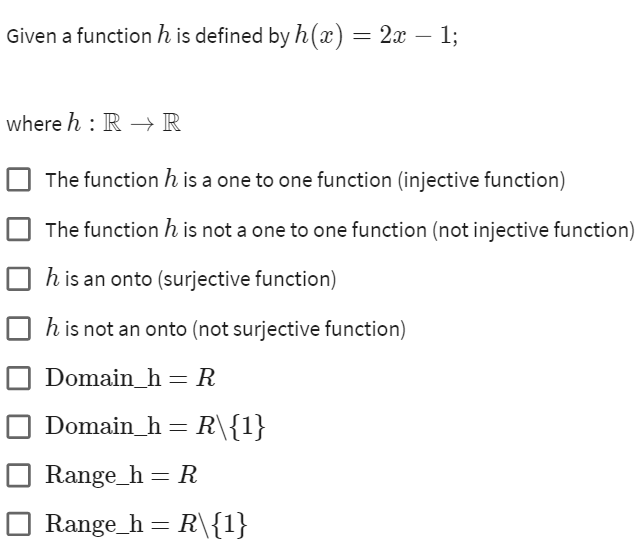 Solved Given a function h is defined by h(x) = 2x − 1; where | Chegg.com