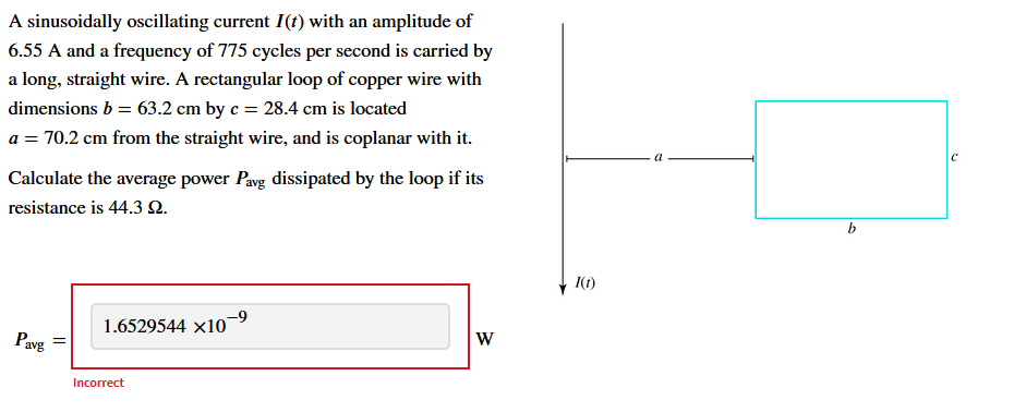 Solved A sinusoidally oscillating current I(t) with an | Chegg.com